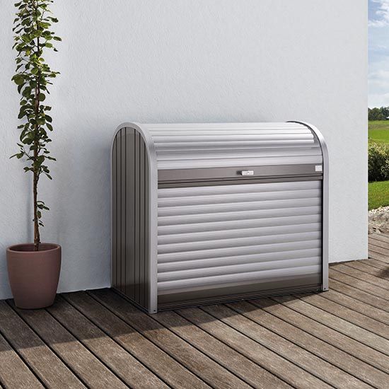 Wheely bin store: Roller shutter box & dustbin box - Biohort - Biohort ...
