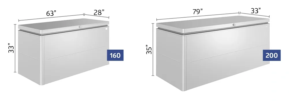 Storage box: waterproof lounge box for seat cushions - Biohort ...