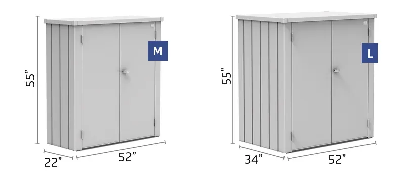 Outdoor cupboard & locker - Patio cabinet metal from Biohort - Biohort ...